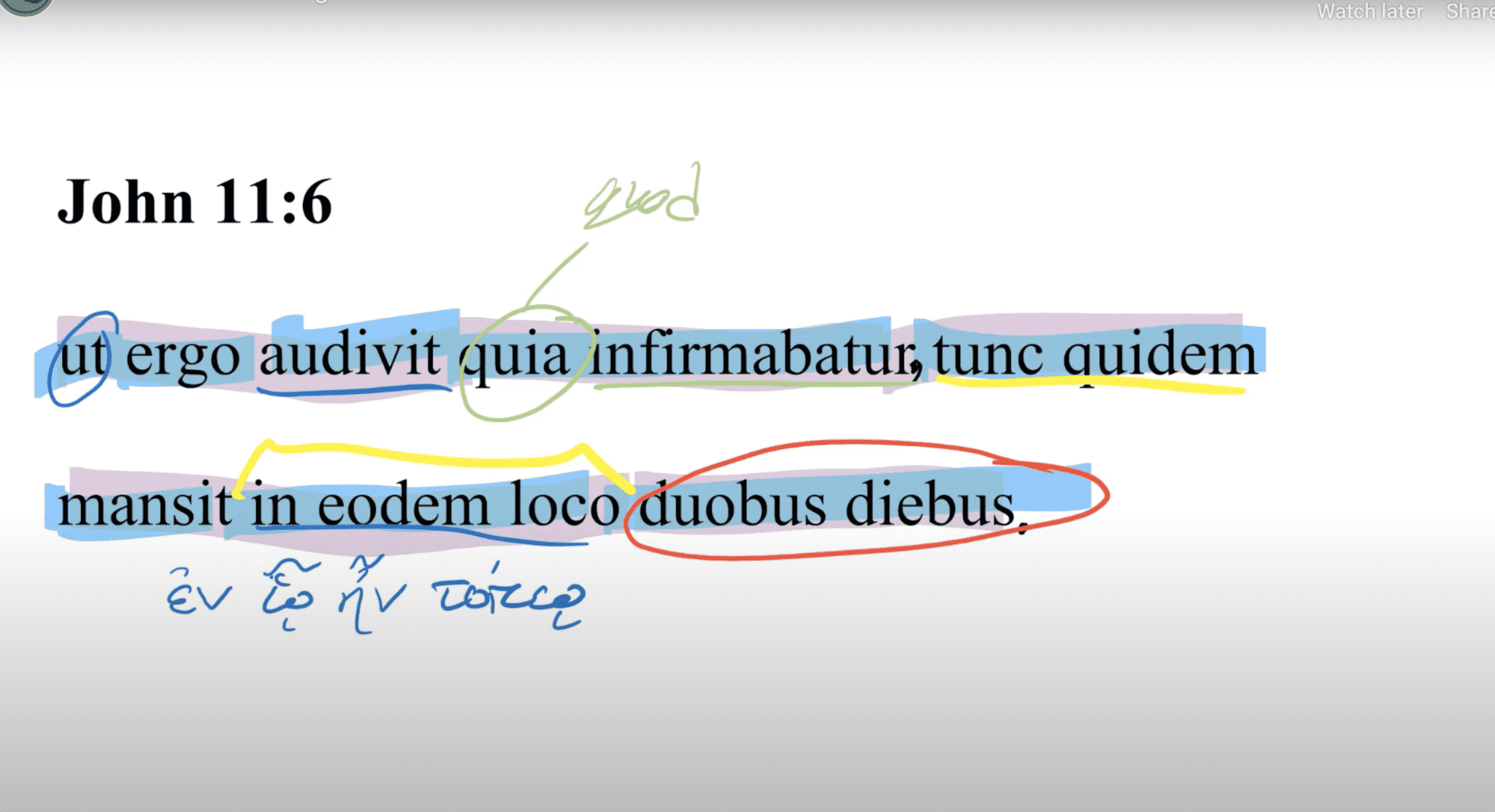 John 11:6 Latin Vulgate | Daily Dose of Latin